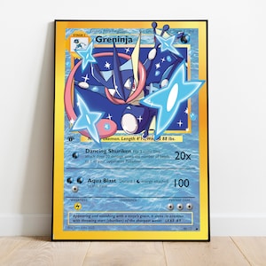 Art Print Greninja: Giant Pokemon Card Holographic Print - Etsy