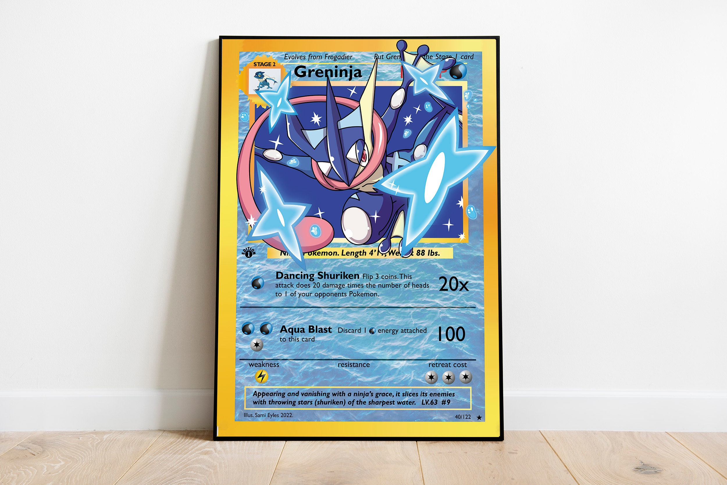 Art Print Greninja: Giant Pokemon Card Holographic Print - Etsy