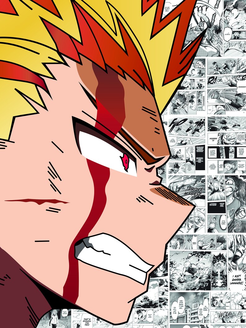 The Angry Hero: Premium Anime Print - Etsy
