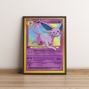 Art Print Espeon: Giant Pokemon Card Holographic Print - Etsy