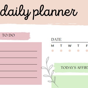 Daily Planner, Pastel, Floral, Boho, Digital Planner, Goodnotes Planner ...