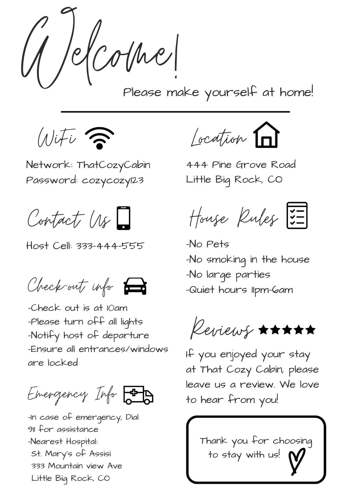 Airbnb Welcome Sign Template| Short Term Rental Welcome Guide | Airbnb ...