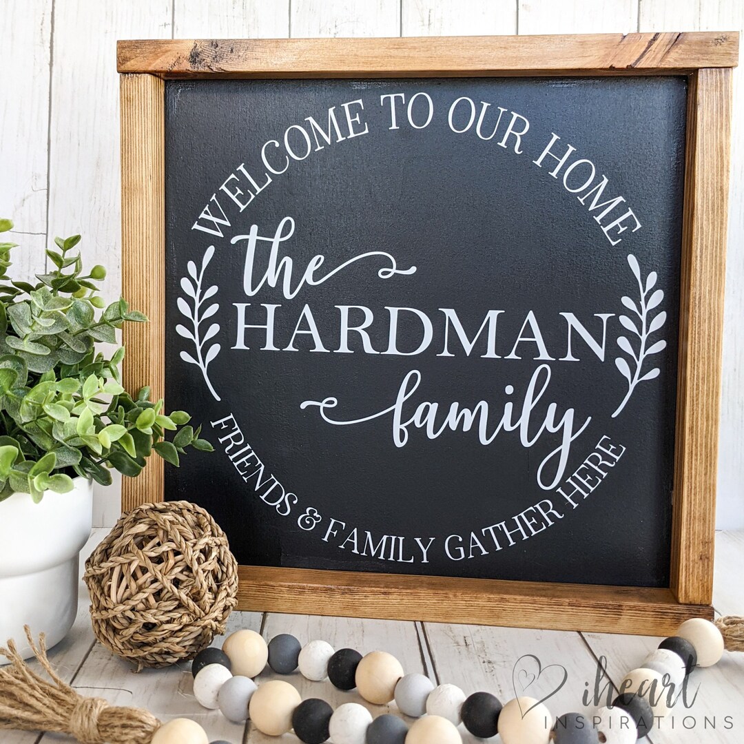 Personalized Farmhouse Welcome Sign, Rustic Wood, Realtor Gift, Custom ...