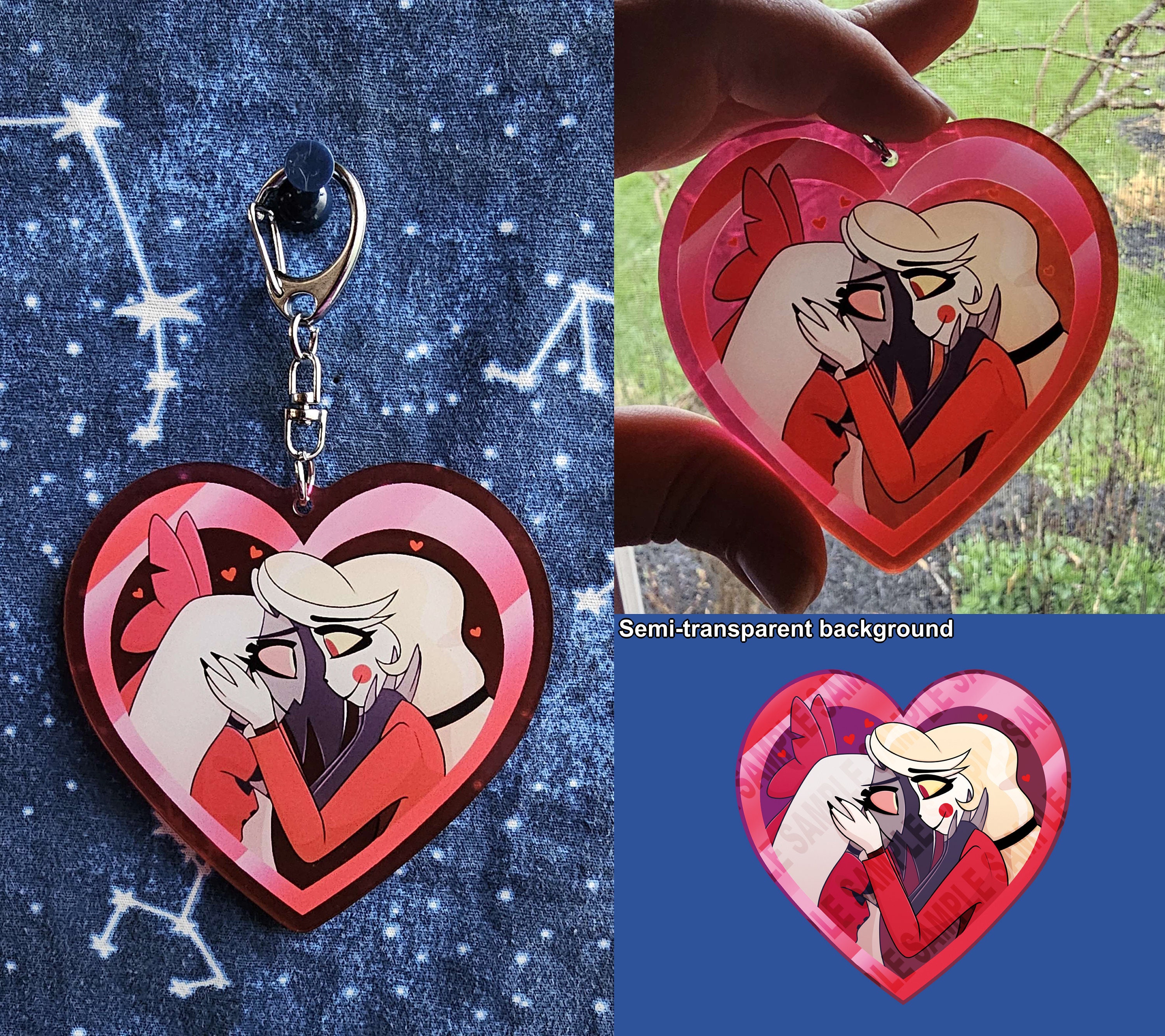Hazbin Hotel Sweetheart Keychains - Etsy