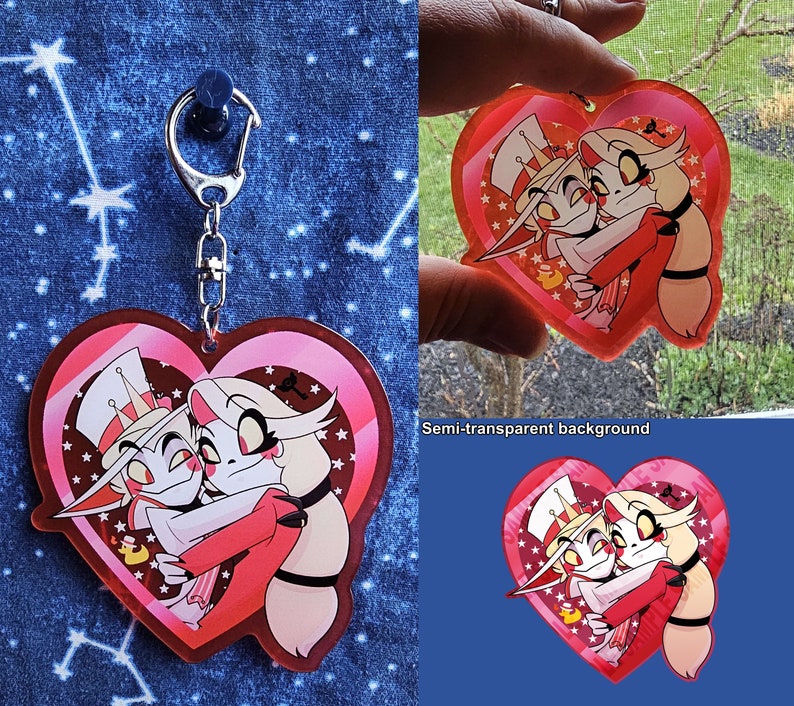 Hazbin Hotel Sweetheart Keychains - Etsy