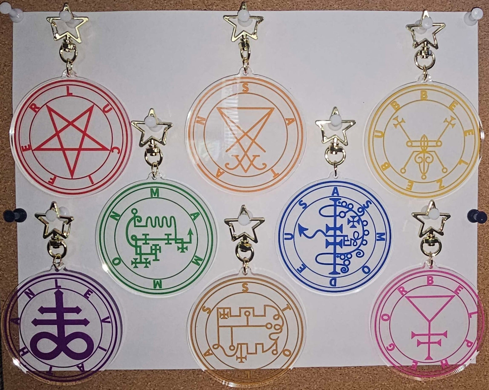 Helluva Boss/hazbin Hotel Inspired Sigil Keychains - Etsy