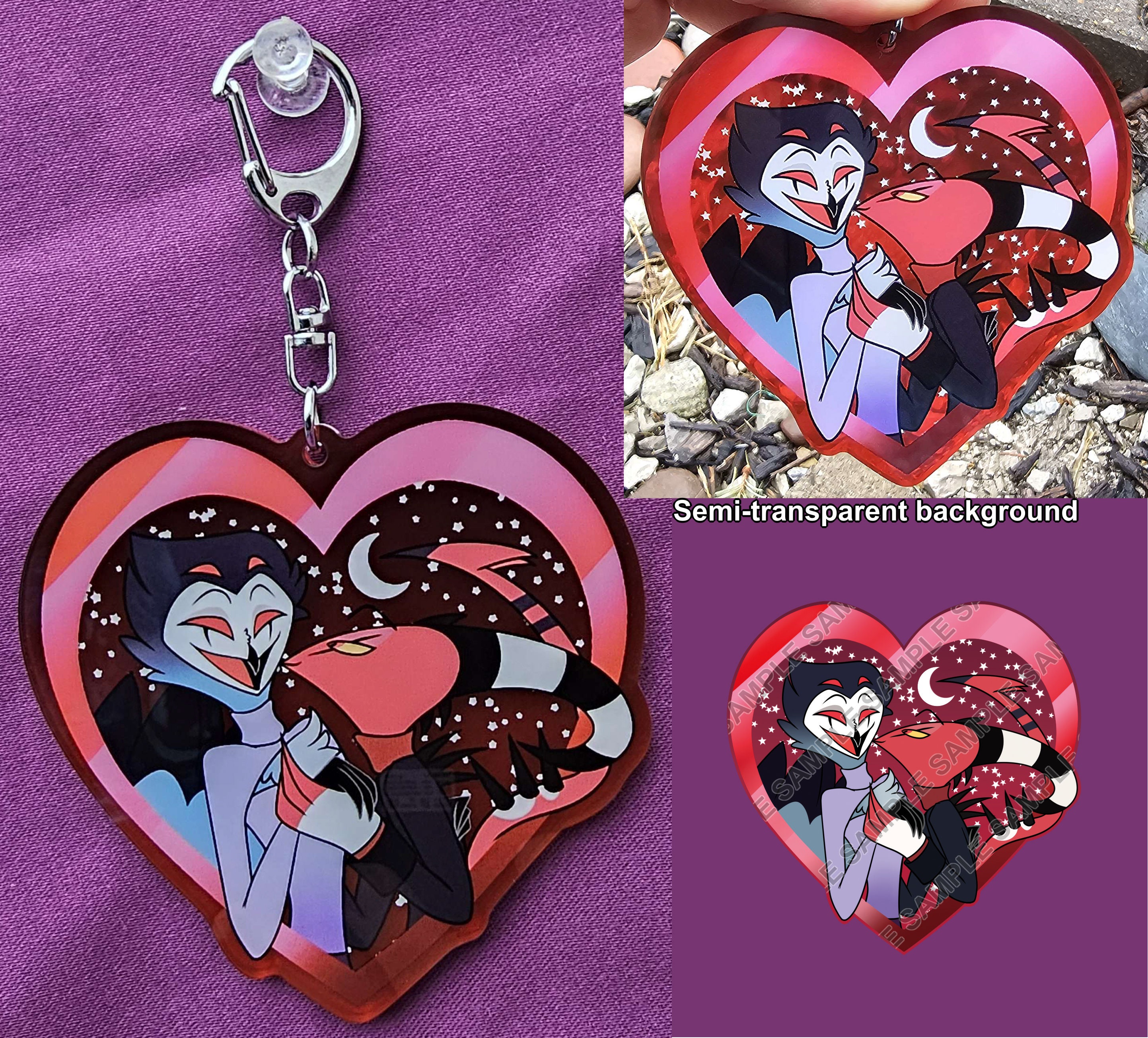 Helluva Boss Valentines Sweetheart Keychains - Etsy