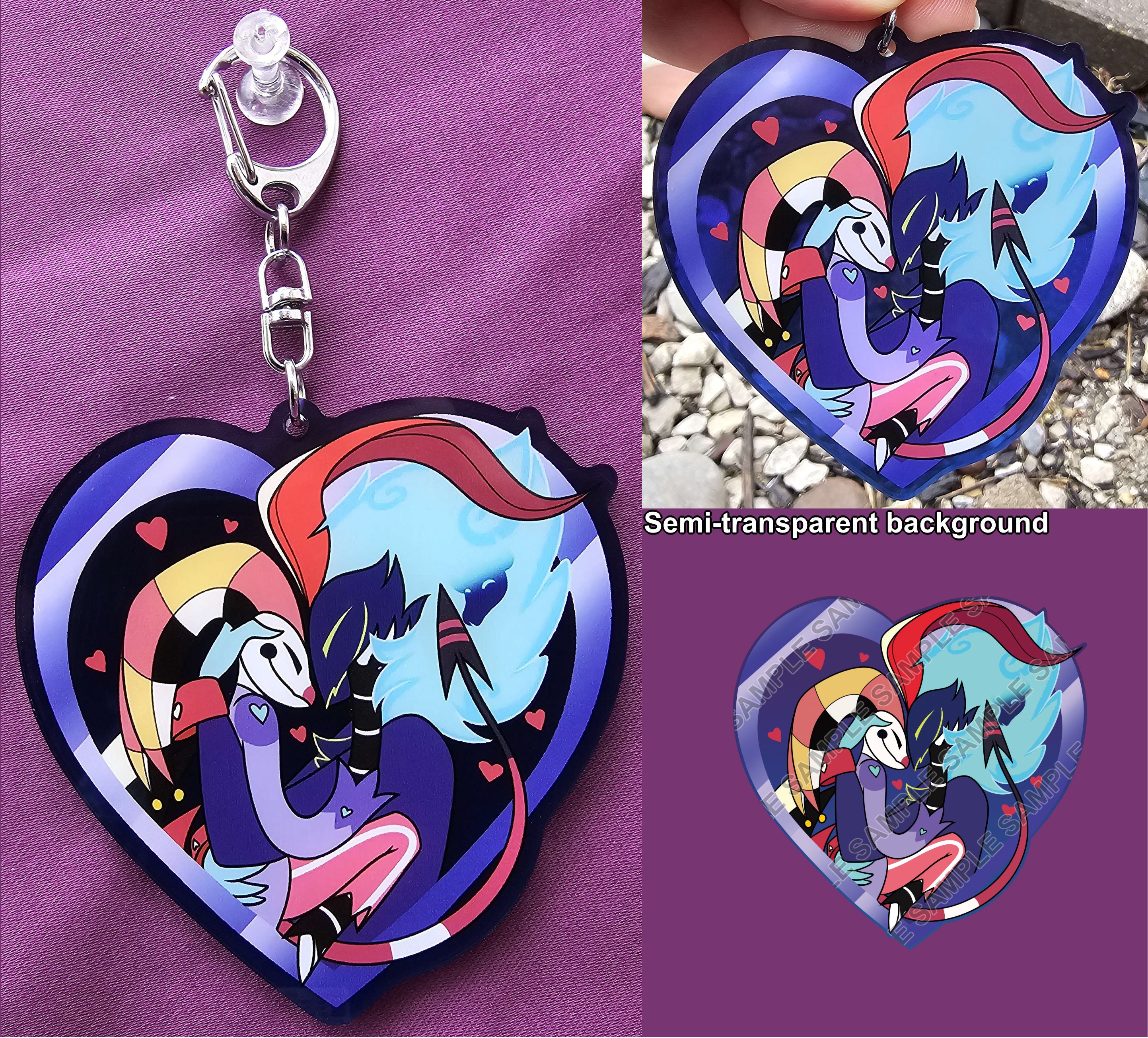 Helluva Boss Valentines Sweetheart Keychains - Etsy