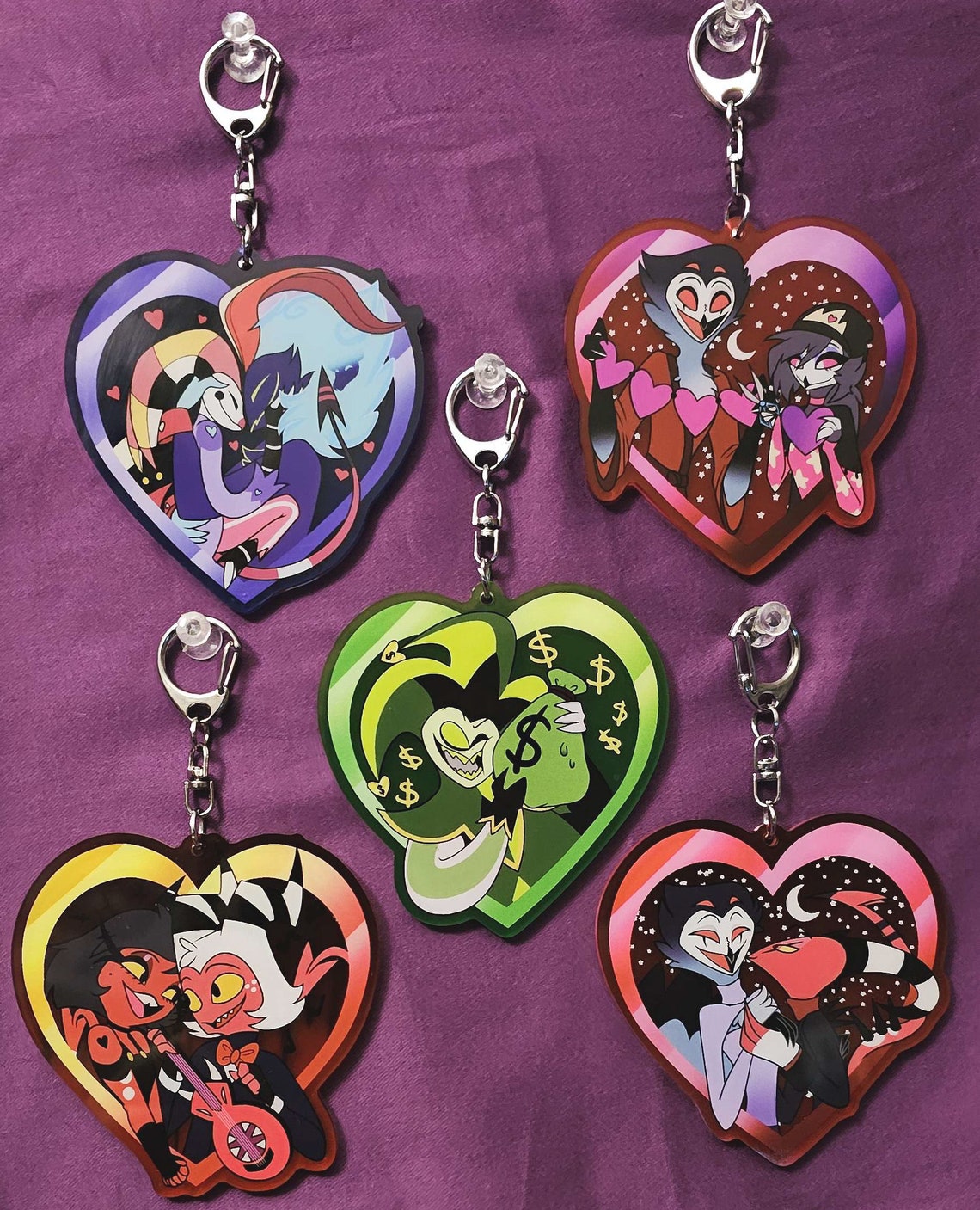 Helluva Boss Valentines Sweetheart Keychains - Etsy