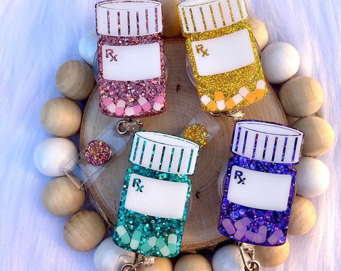 Pharmacy Badge Reel//name Tag Badge//nurse Reel Badge//rx Badge ...