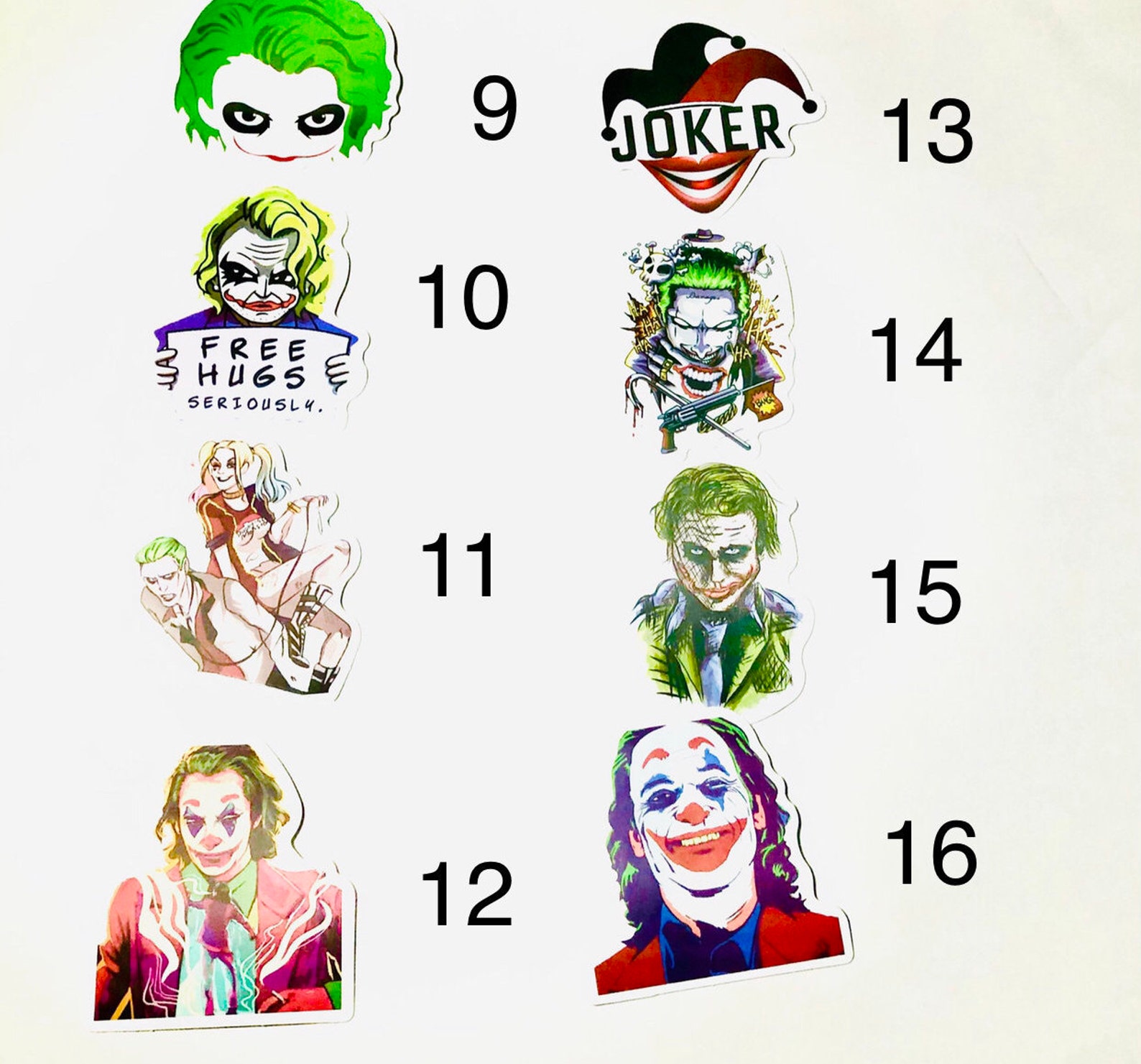 Joker Decal Vinyl Stickers | Etsy