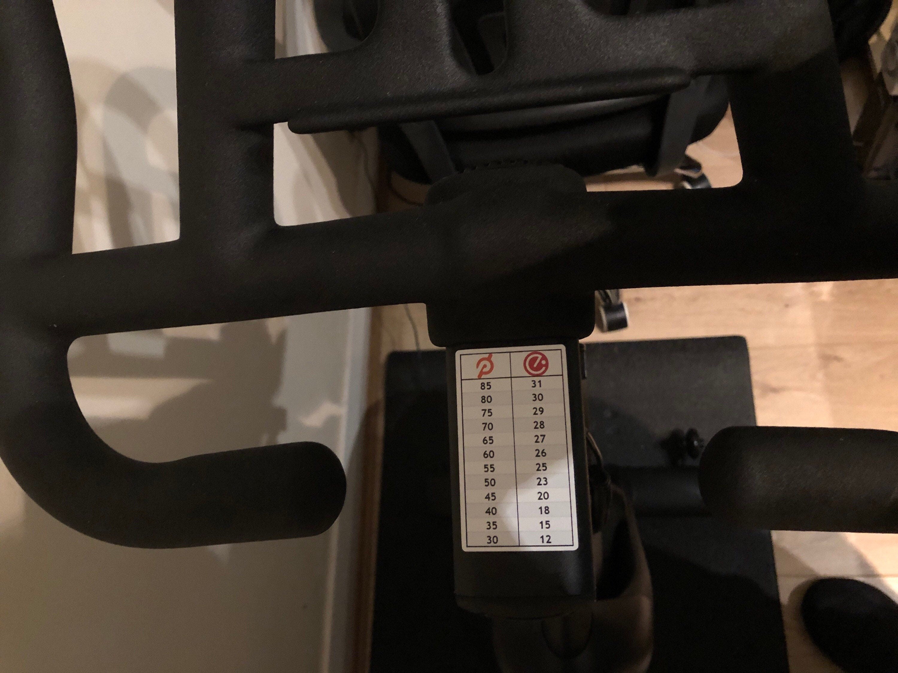 MAGNET Peloton Echelon Conversion Chart Stationary Bicycle Resistance ...