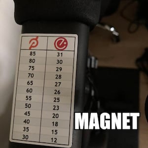 MAGNET Peloton Echelon Conversion Chart Stationary Bicycle Resistance ...