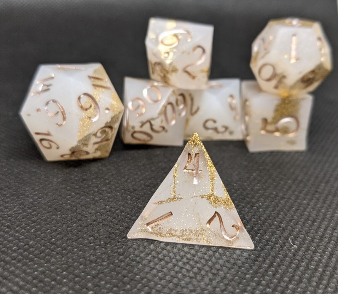 Channel Divinity 7 piece D&D Dice Set | Etsy