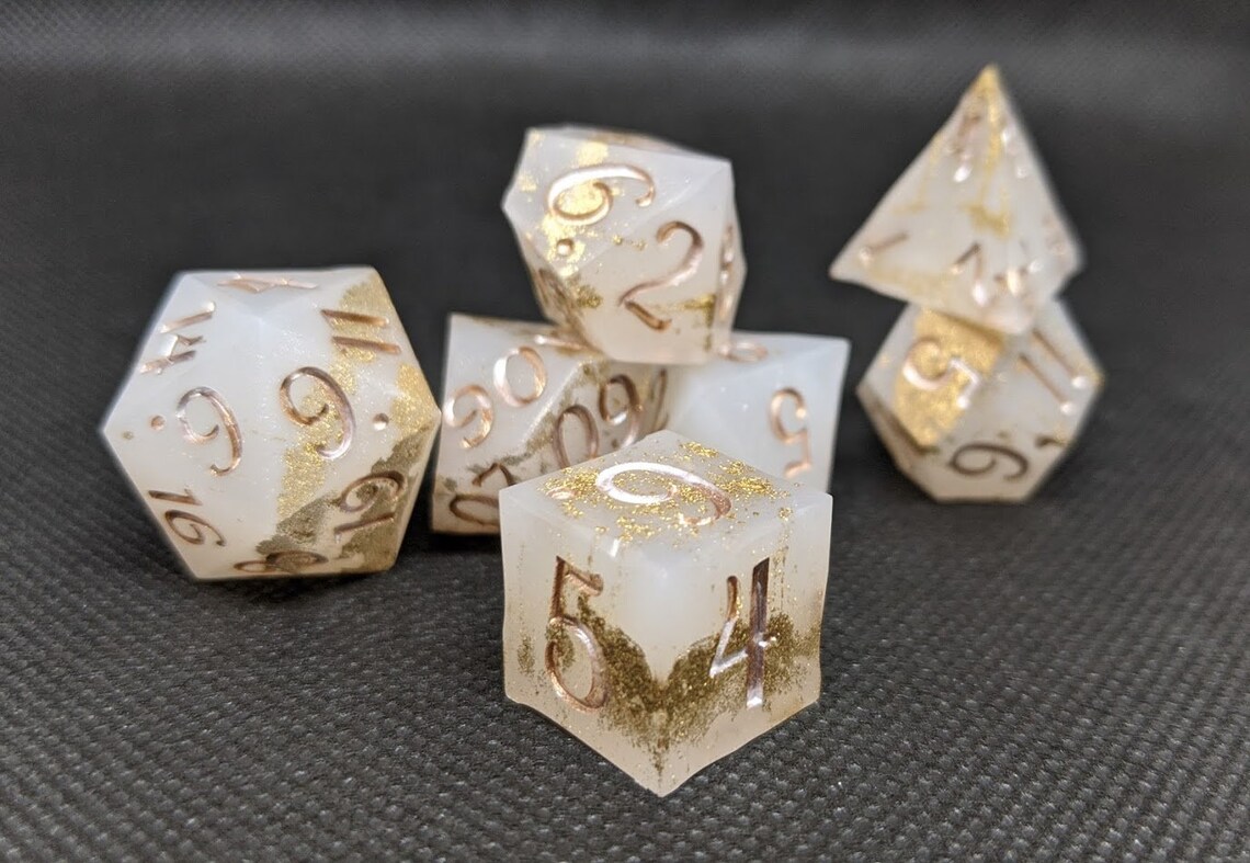 Channel Divinity 7 piece D&D Dice Set | Etsy