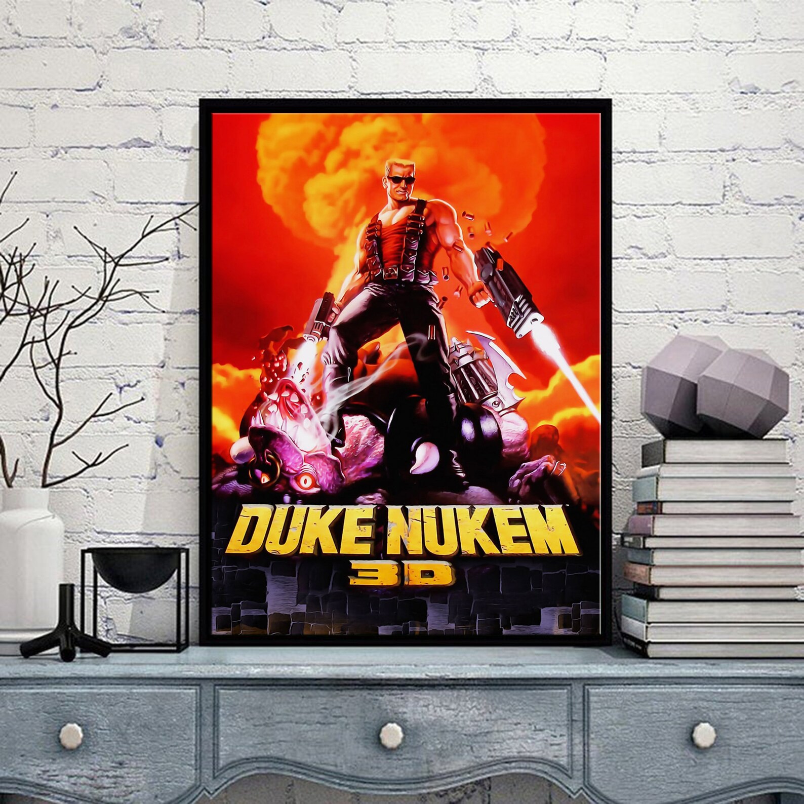 Duke Nukem 3d Retro Gaming Artwork Poster Print | Etsy