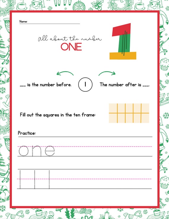 Learning Numbers 1 10 for Pre-k Through Kindergarten 81 | Etsy