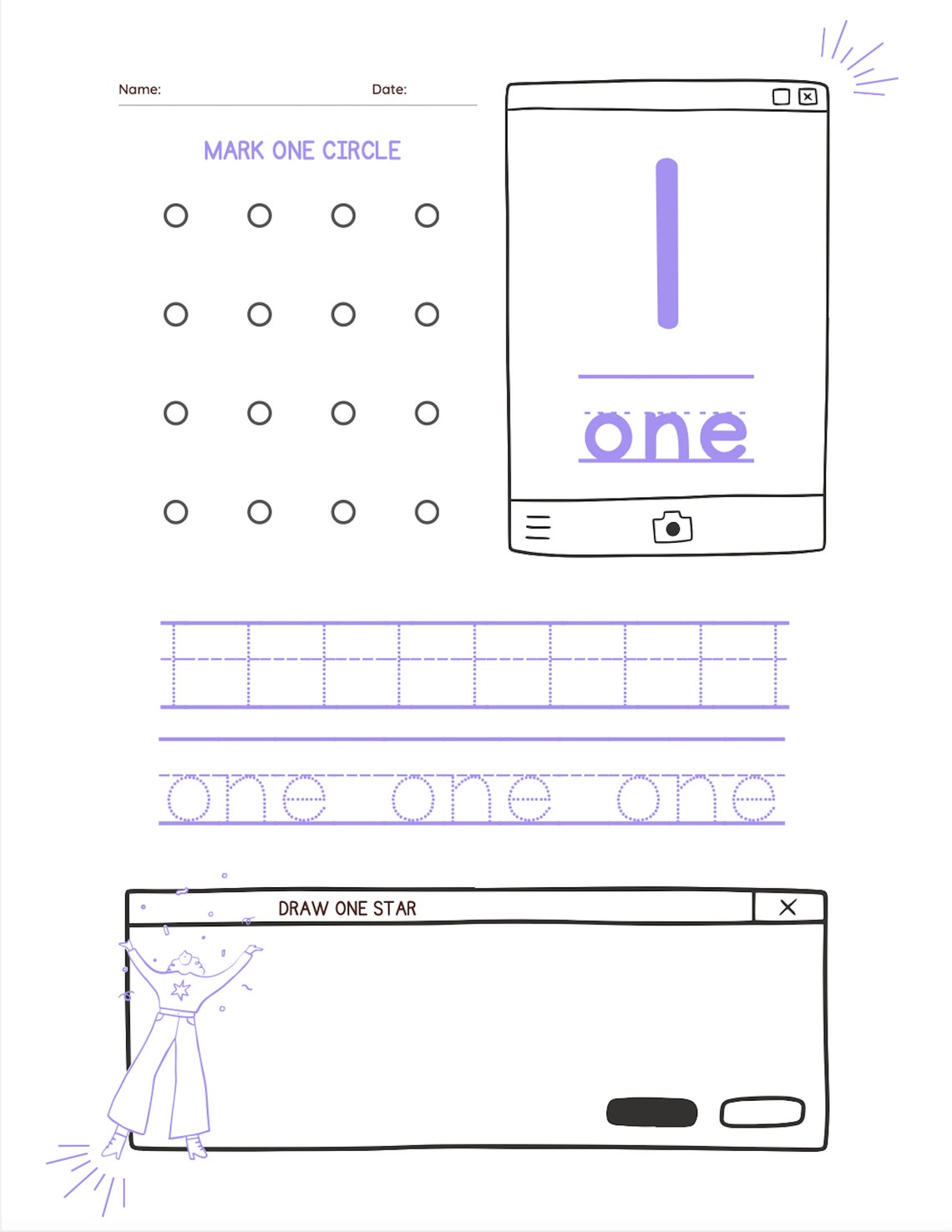 Learning Numbers 1 10 for Pre-k Through Kindergarten 72 Pages Printable ...