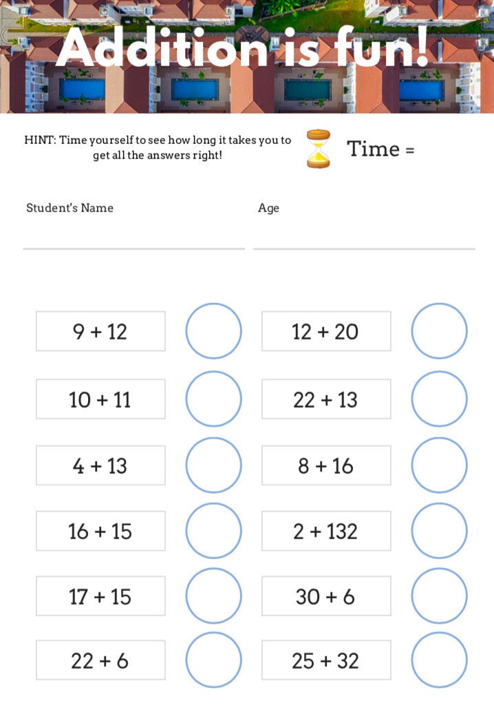 Addition Worksheet Minecraft Theme 5-10 Years Old - Etsy