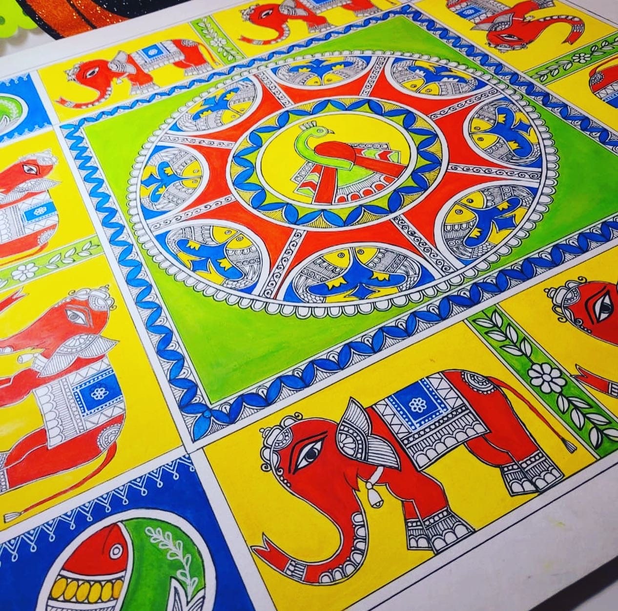 Buy Madhubani Paintings, Painting, Folk Art, Indian Art, Mithila ...