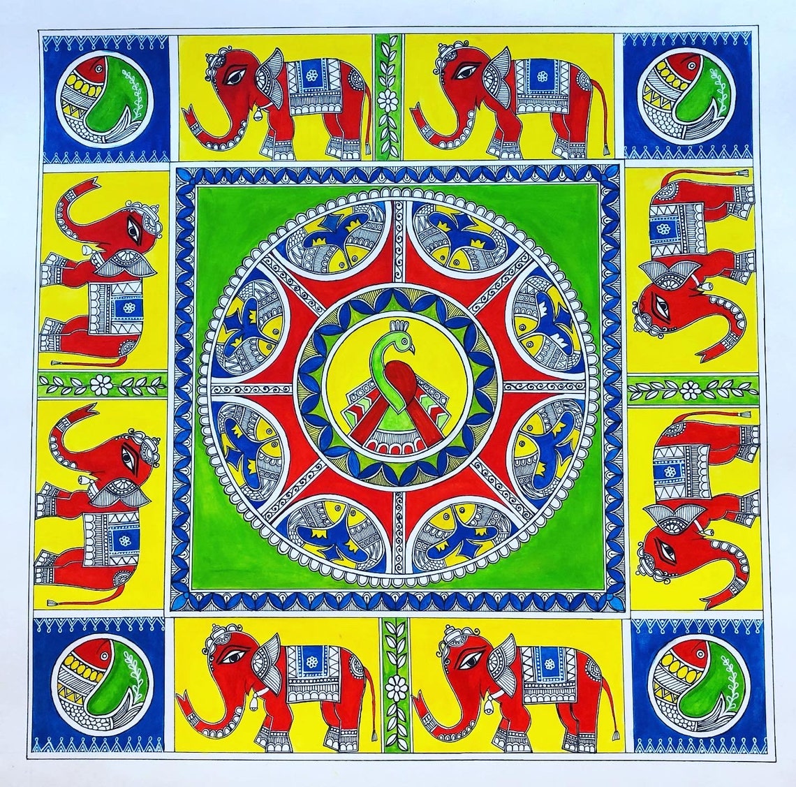 Buy Madhubani Paintings, Painting, Folk Art, Indian Art, Mithila ...