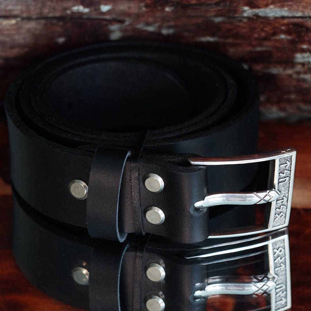 Viking Belt, Silver Viking Buckle, Mens Belt, Yule, Runes Jewellery ...