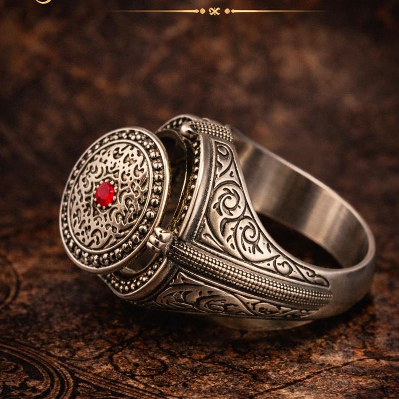 Secret Compartment Ring - Etsy