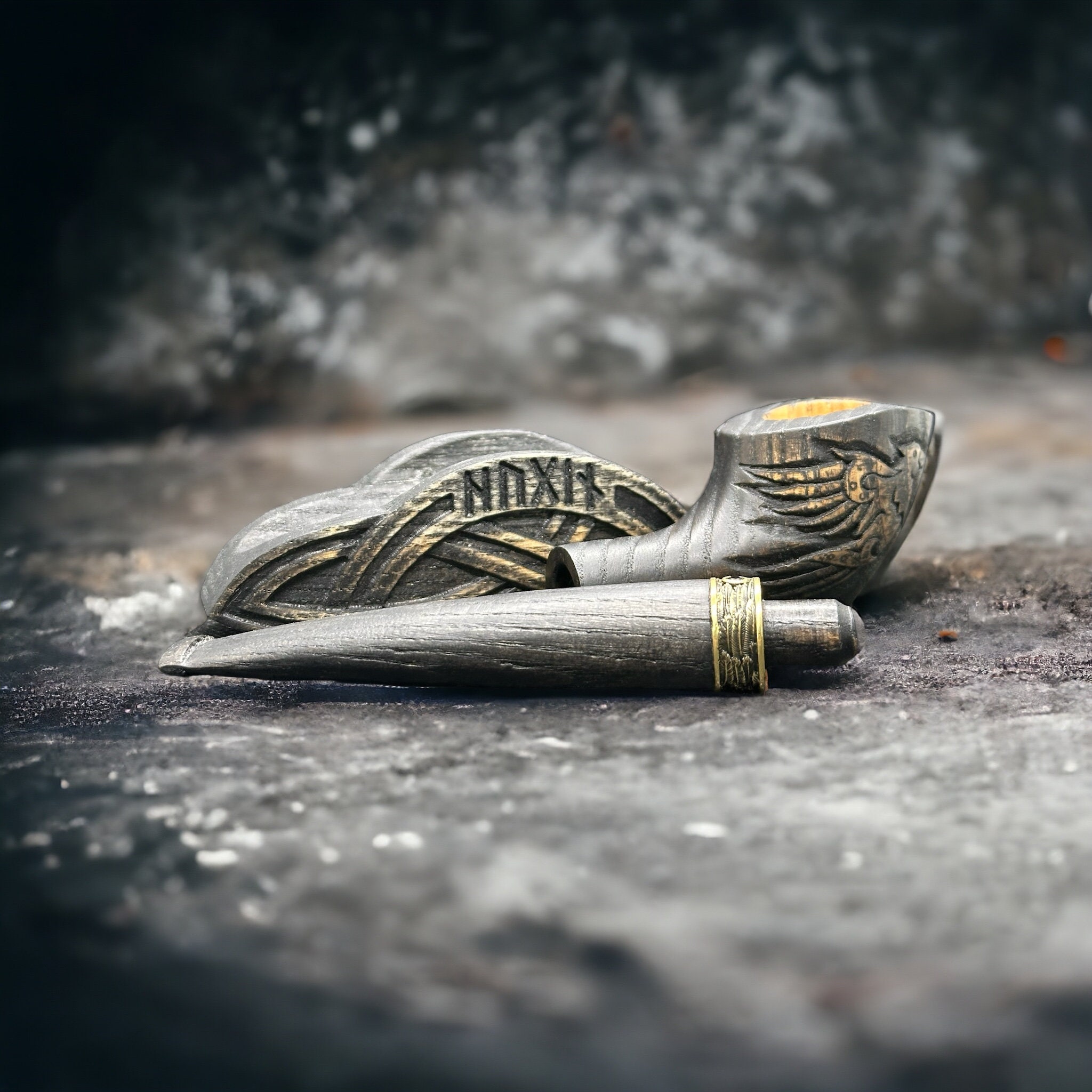 Smoking Pipe, Raven Pipe, Tobacco Pipe, Wood Pipe, Viking Pipe, Tobacco ...