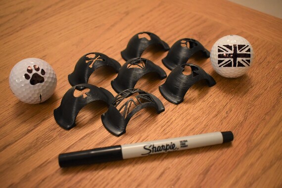 Golf Ball Marker Stencil Custom Shapes Golf Gift - Etsy