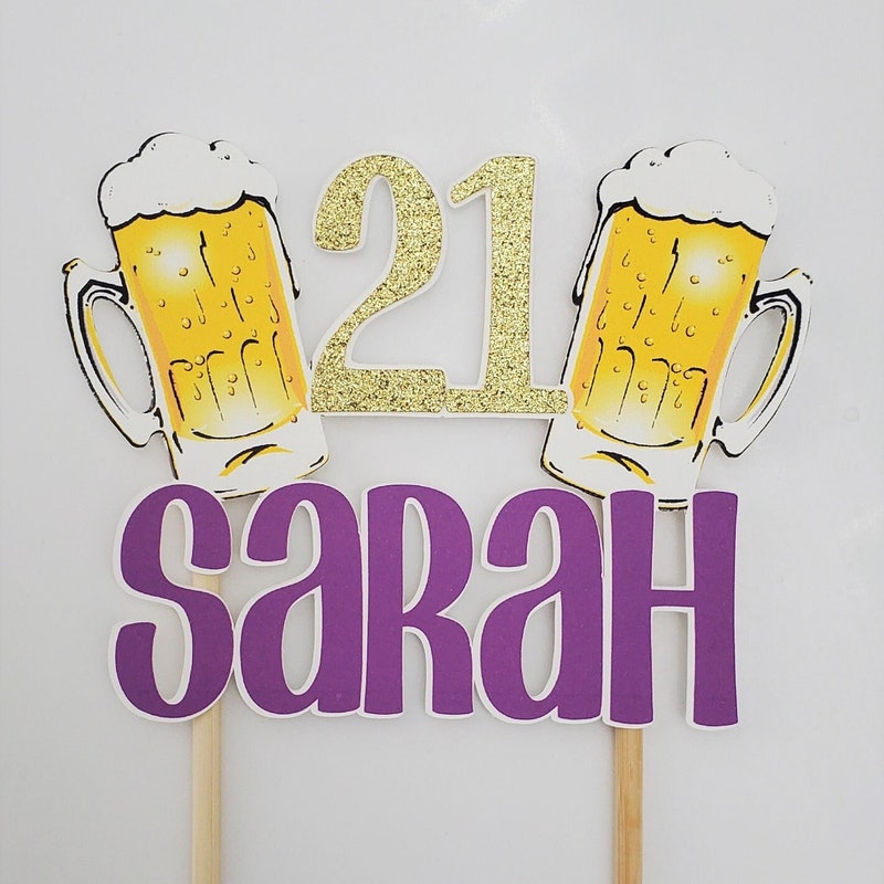 Beer Cake Topper - Etsy