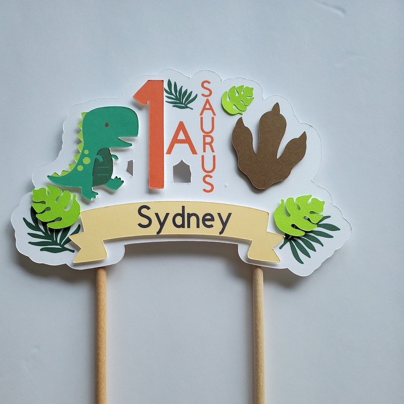 Dinosaur Cake Topper - Etsy