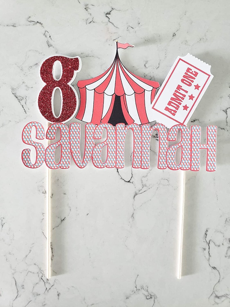 Carnival Themed Birthday Cake Topper | Etsy