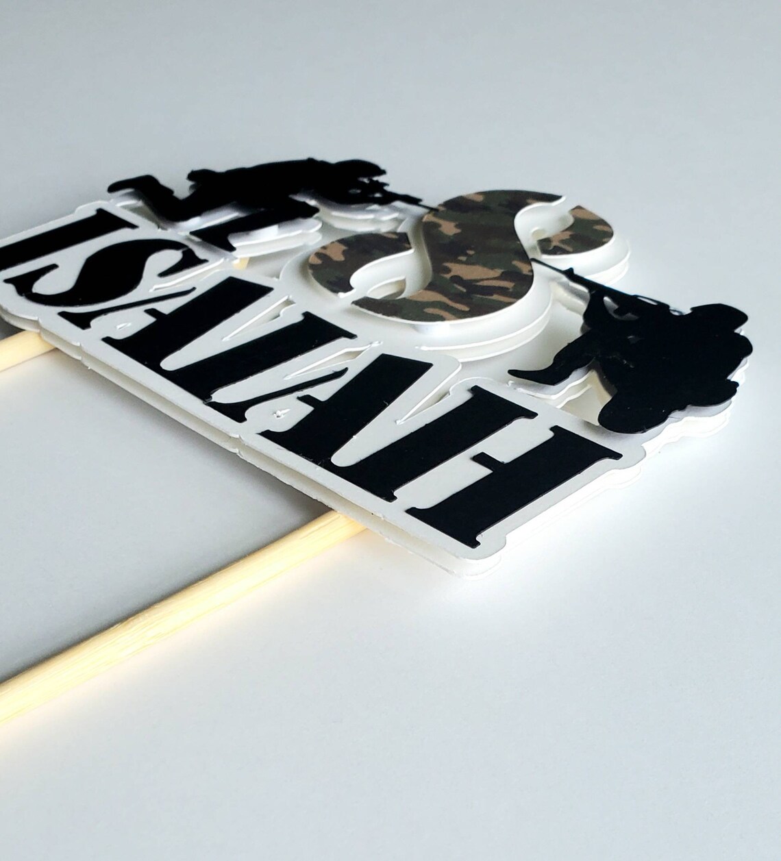 Army Themed 3D Birthday Cake Topper - Etsy