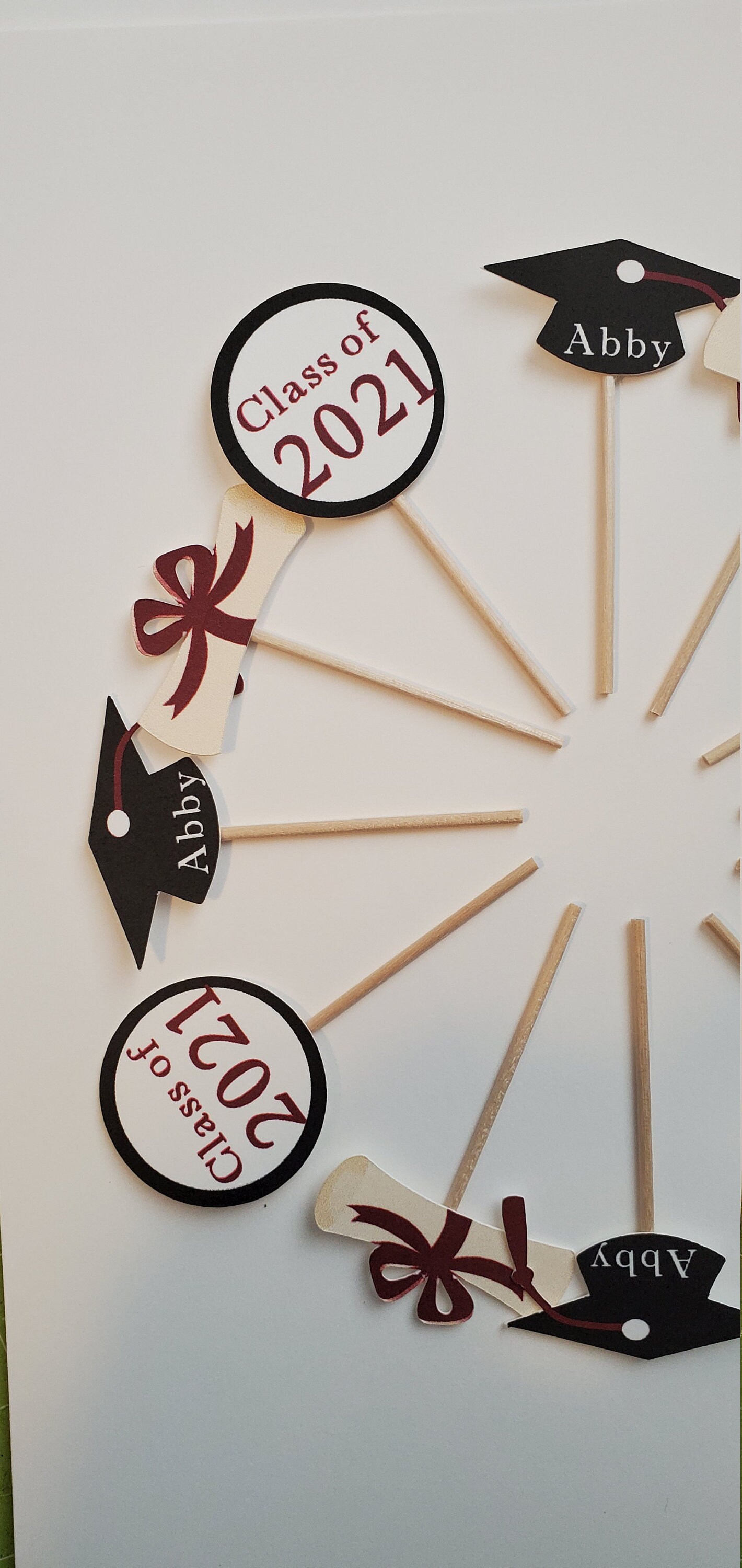 Graduation Cupcake Toppers Customizable - Etsy