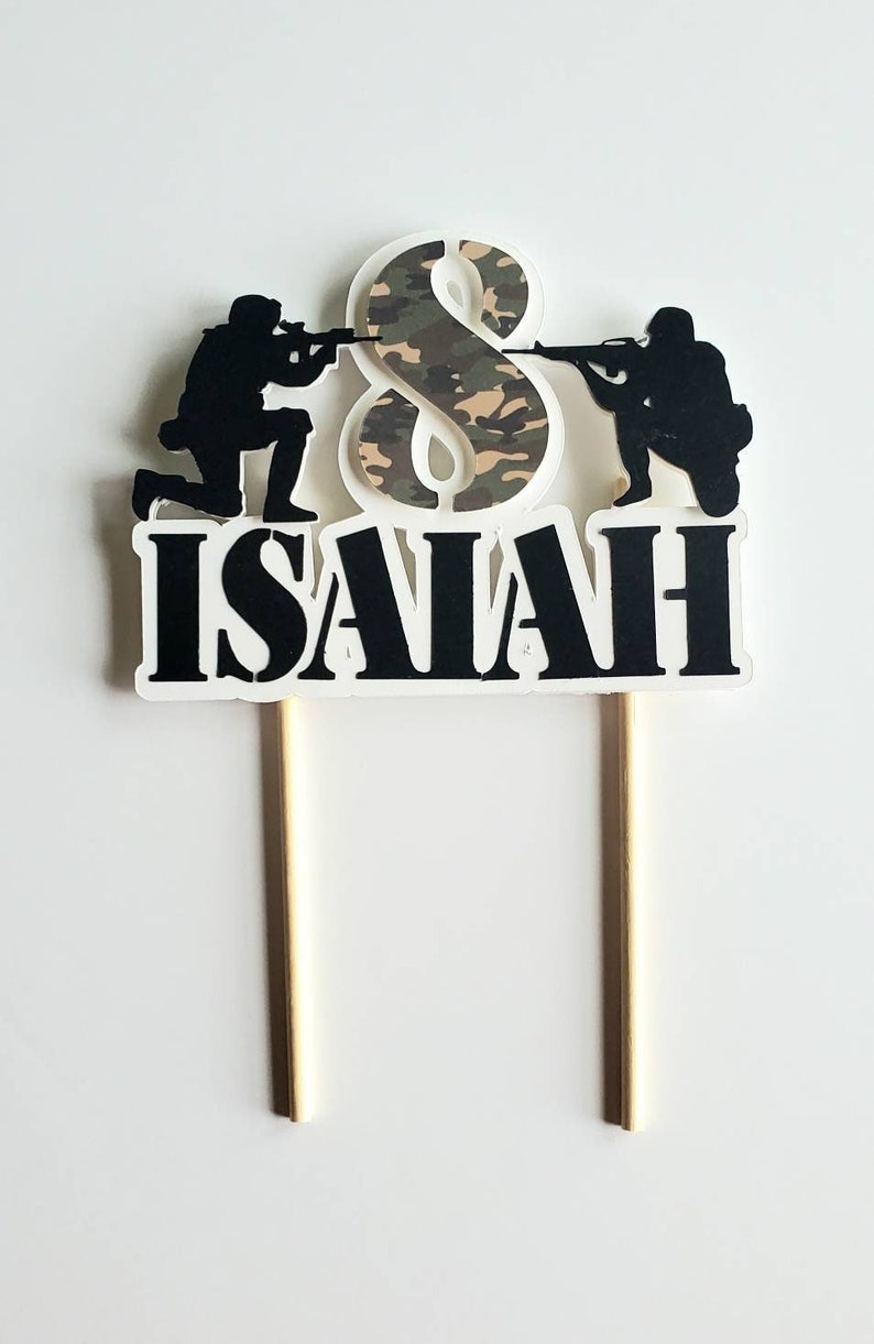 Army Themed 3D Birthday Cake Topper - Etsy