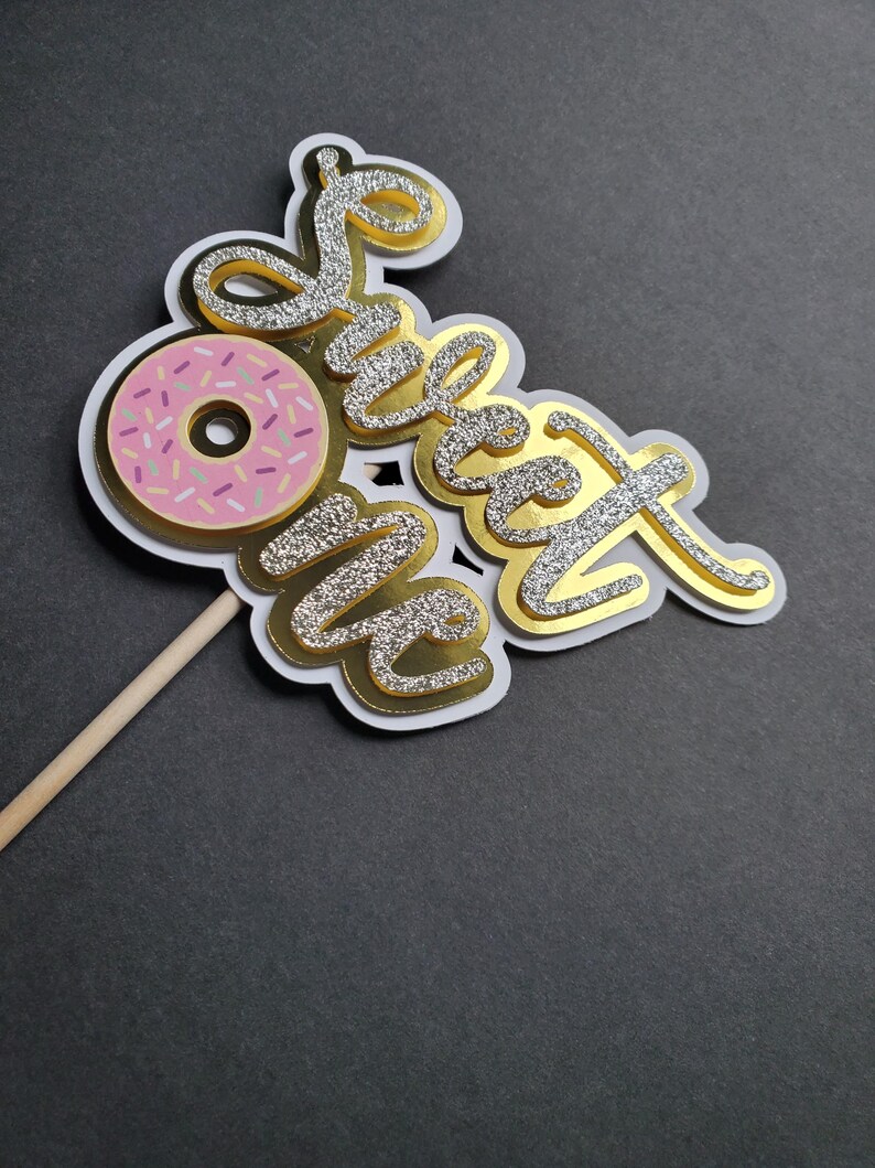 Sweet One Cake Topper. First Birthday Cake Topper. Donut Birthday Cake ...