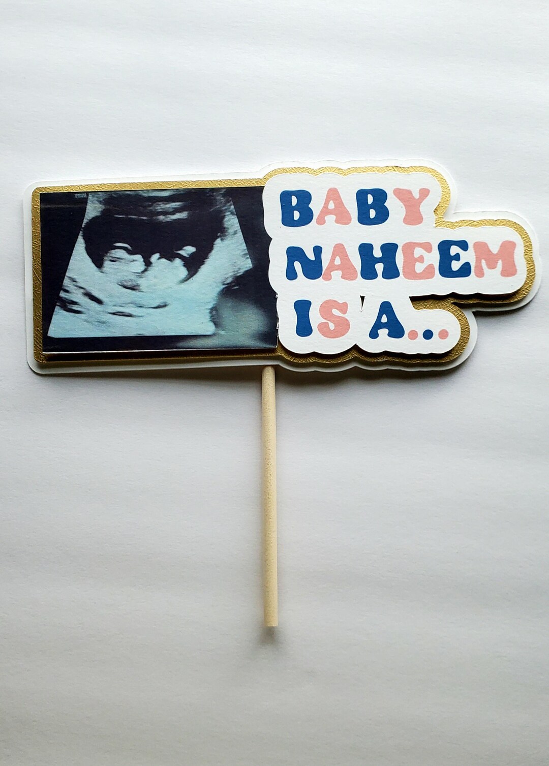 Gender Reveal Sonogram Custom Cake Topper. - Etsy