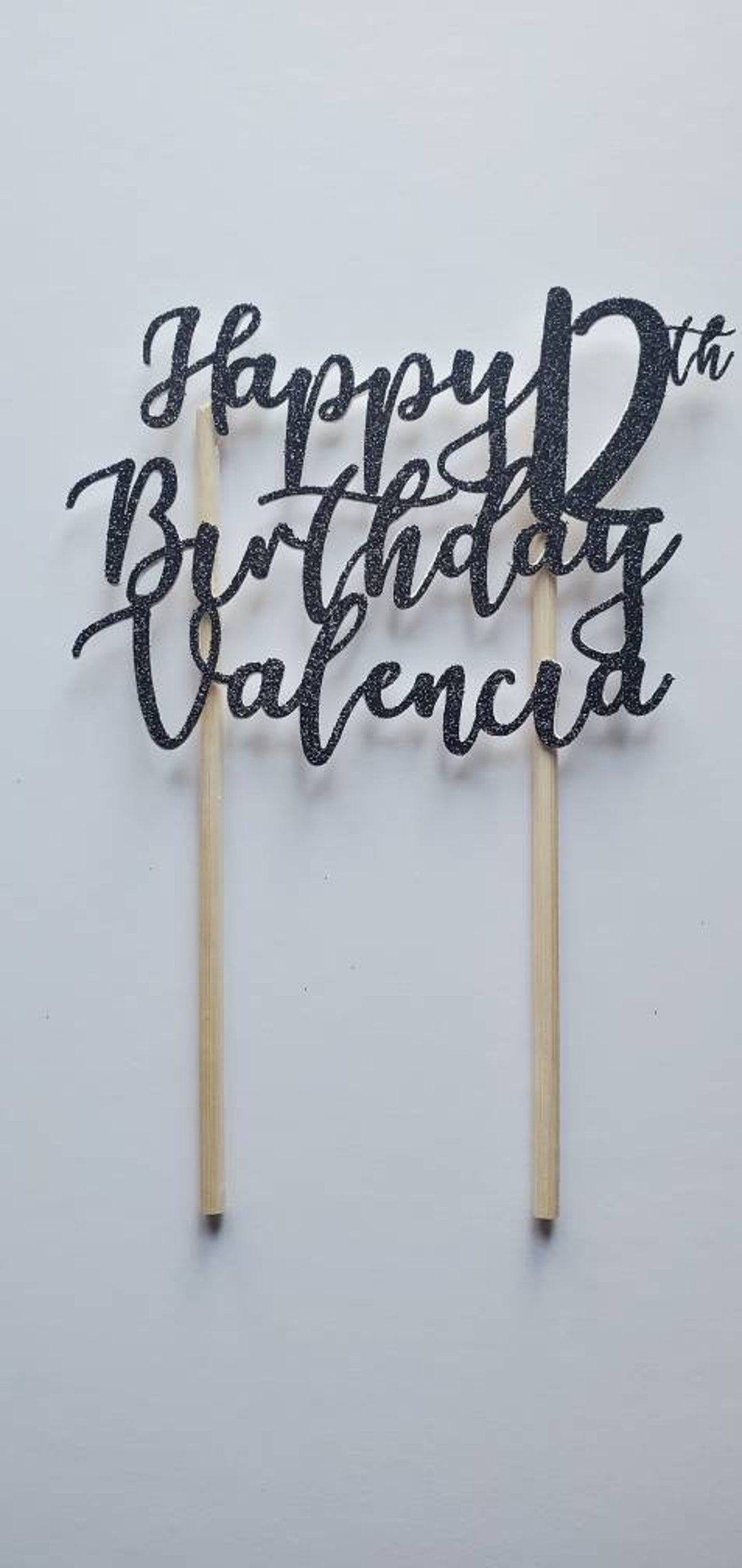Custom Cake Topper in Glitter Font. Custom Any Word or Phrase - Etsy