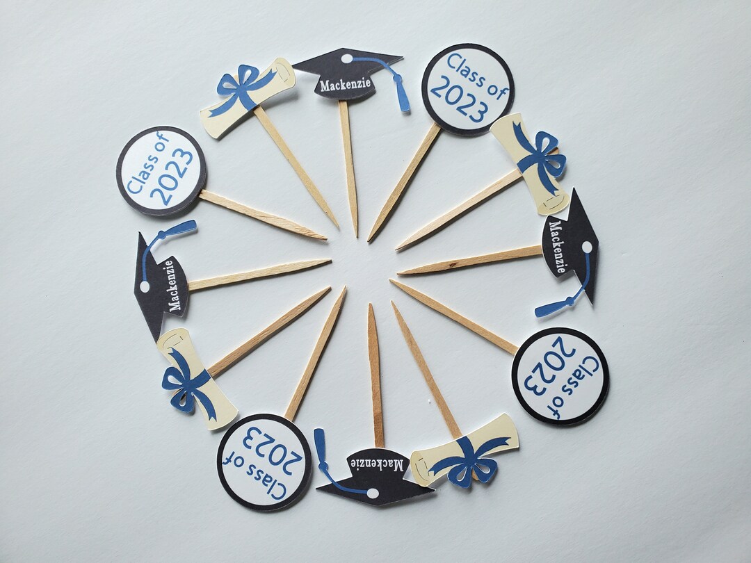 Graduation Cupcake Toppers Customizable. Class of 2025 Cupcake Toppers ...