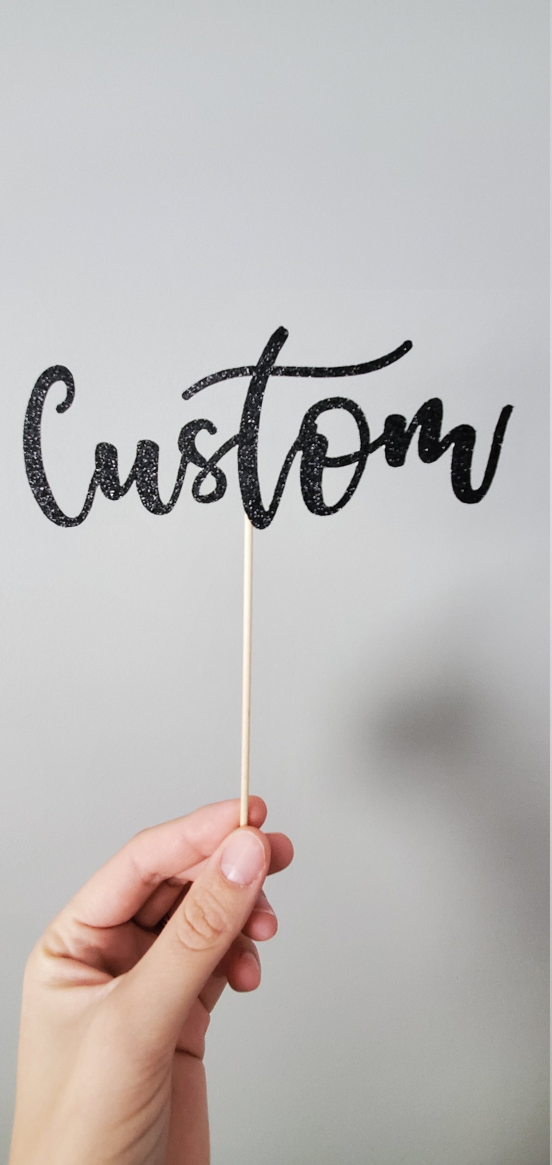 Custom Cake Topper in Glitter Font. Custom Any Word or Phrase Cake ...