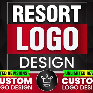 RESORT LOGO Design, Custom Resort Logo Design Service. I Will Creating ...