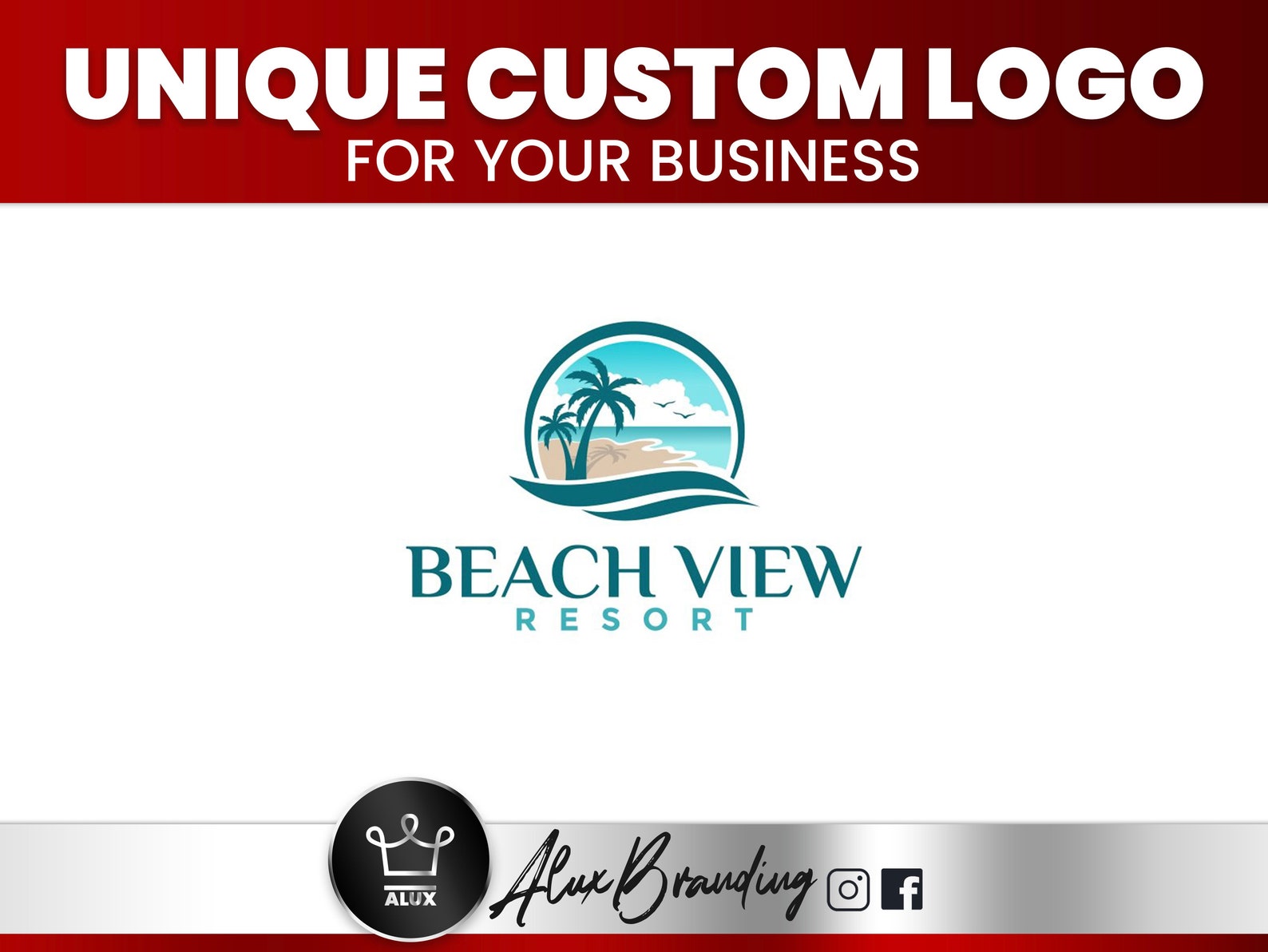 RESORT LOGO Design Custom Resort Logo Design Service. I Will - Etsy