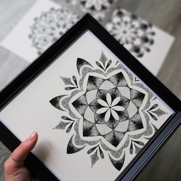 Dotwork Mandala - Etsy