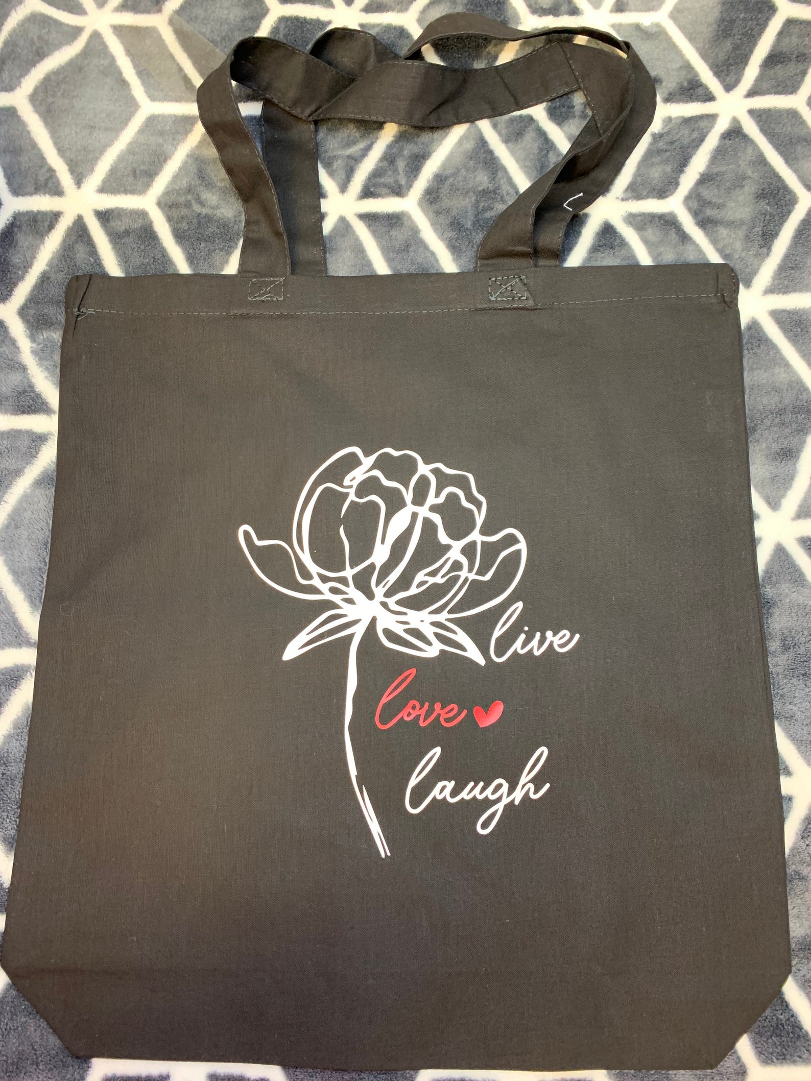Live. Love.laugh Flower Everyday Tote Bag! - Etsy