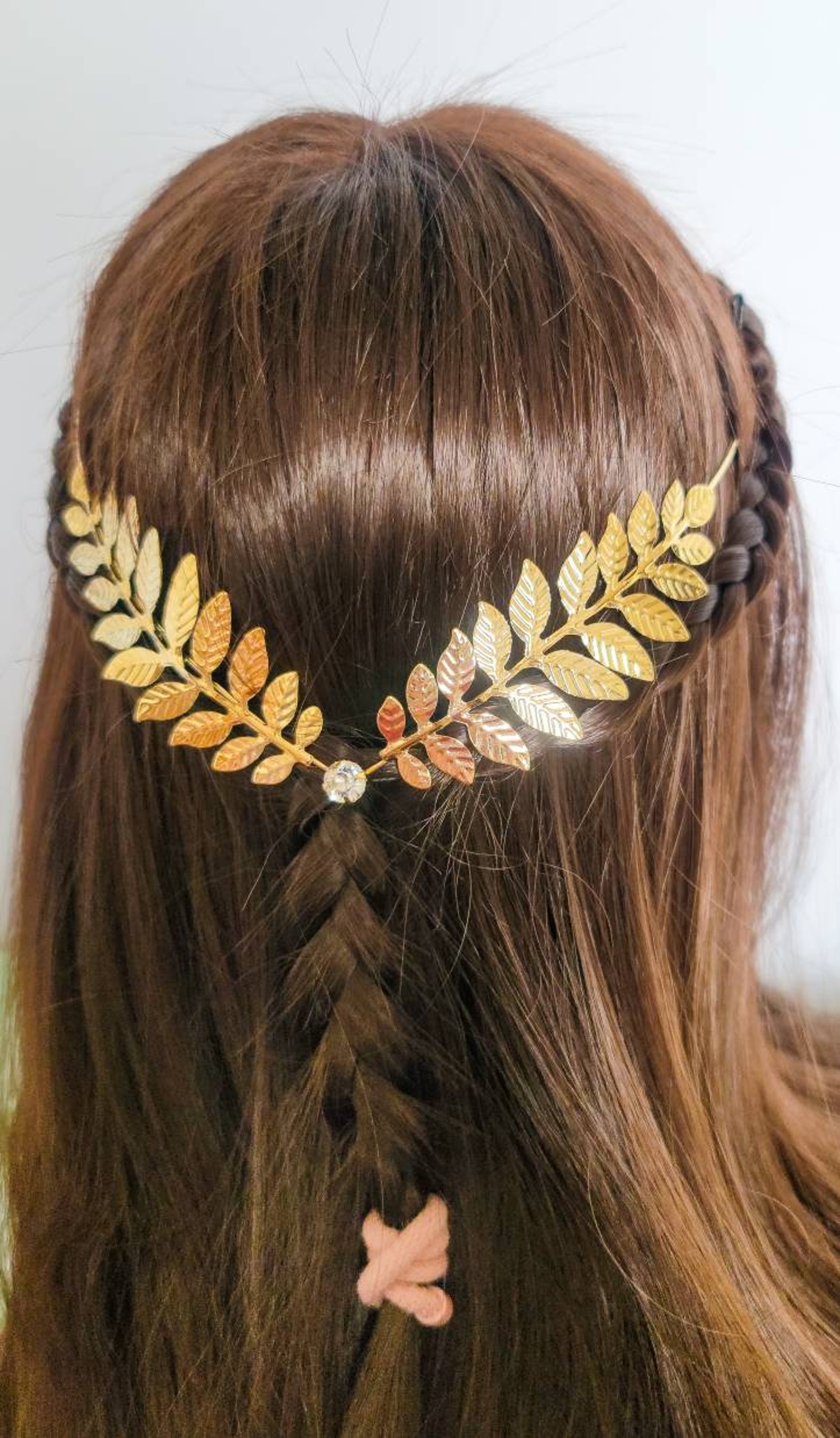 Laurel Leaf Metal V Headband Gold Thin Roman Leaf Headband - Etsy New ...