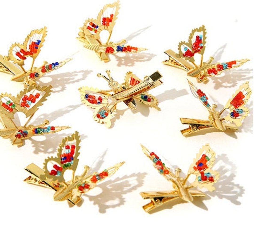 Moving Butterfly Hair Clips 90's Butterfly Retro Hair - Etsy