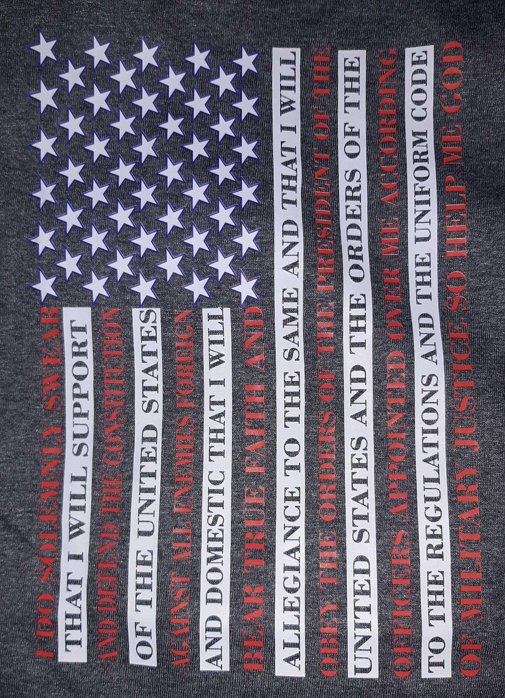 Military Oath Flag Shirt - Etsy