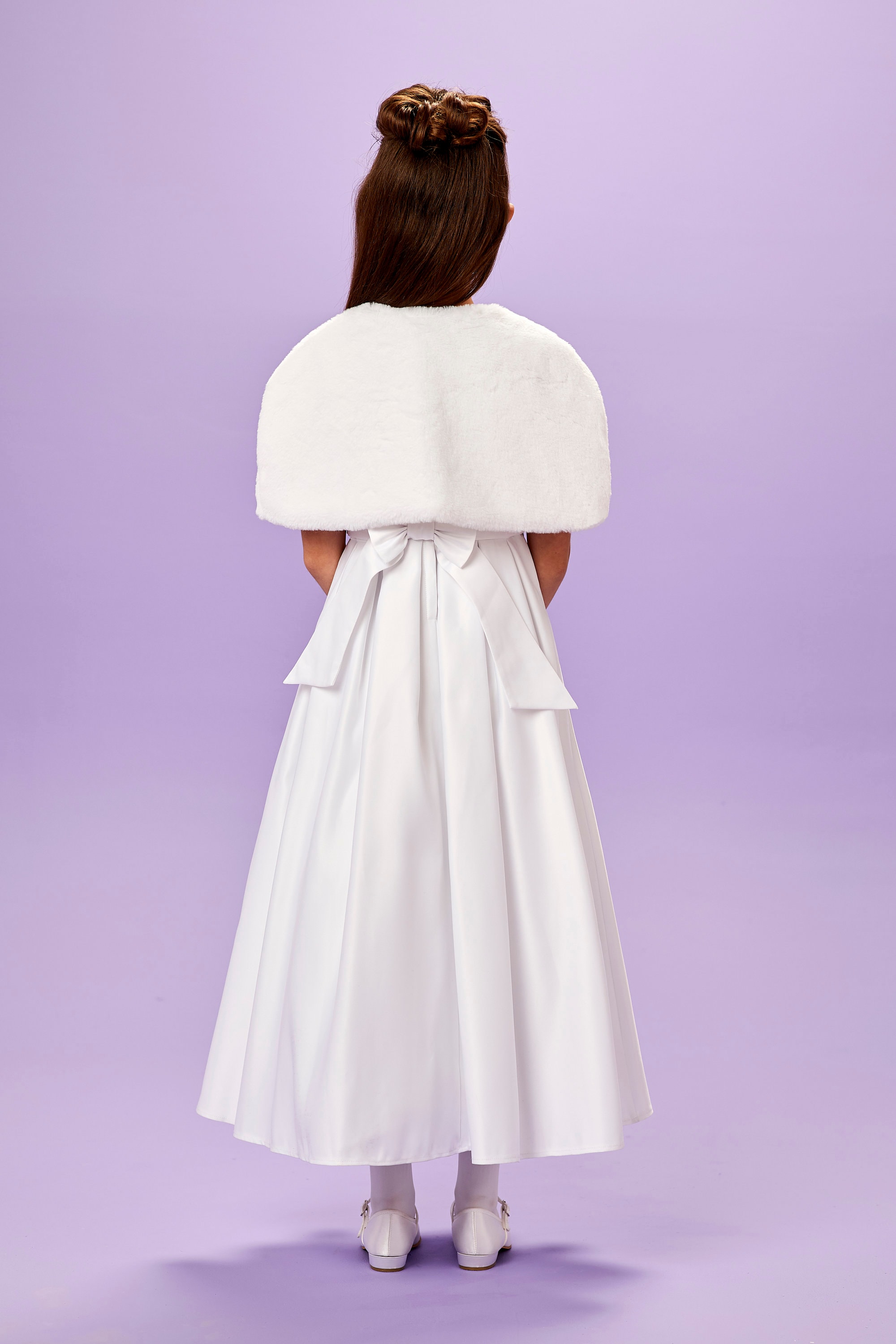 Beth White Faux Fur Holy Communion Cape | Etsy