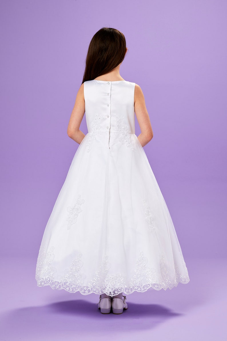 Erin Sleeveless Net Tulle Holy Communion Dress - Etsy