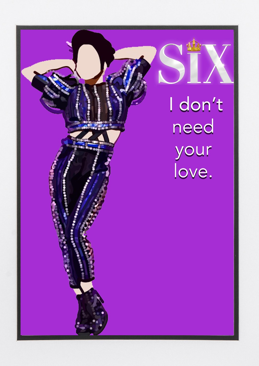 Six Musical Catherine Parr With Quote. Six Musical Vector Portrait Art ...
